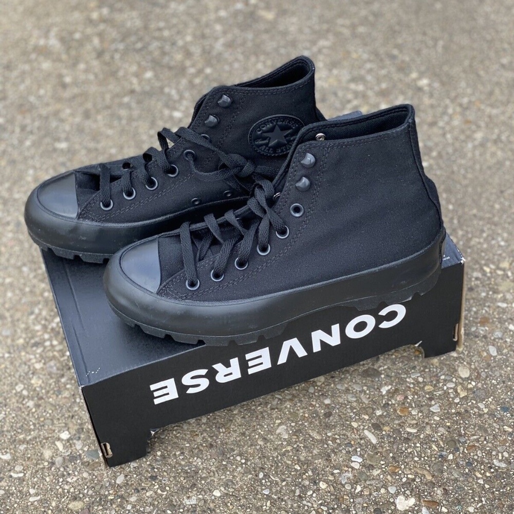 Converse Chuck Taylor All Star Lugged Hi Top Black Pl… - Gem